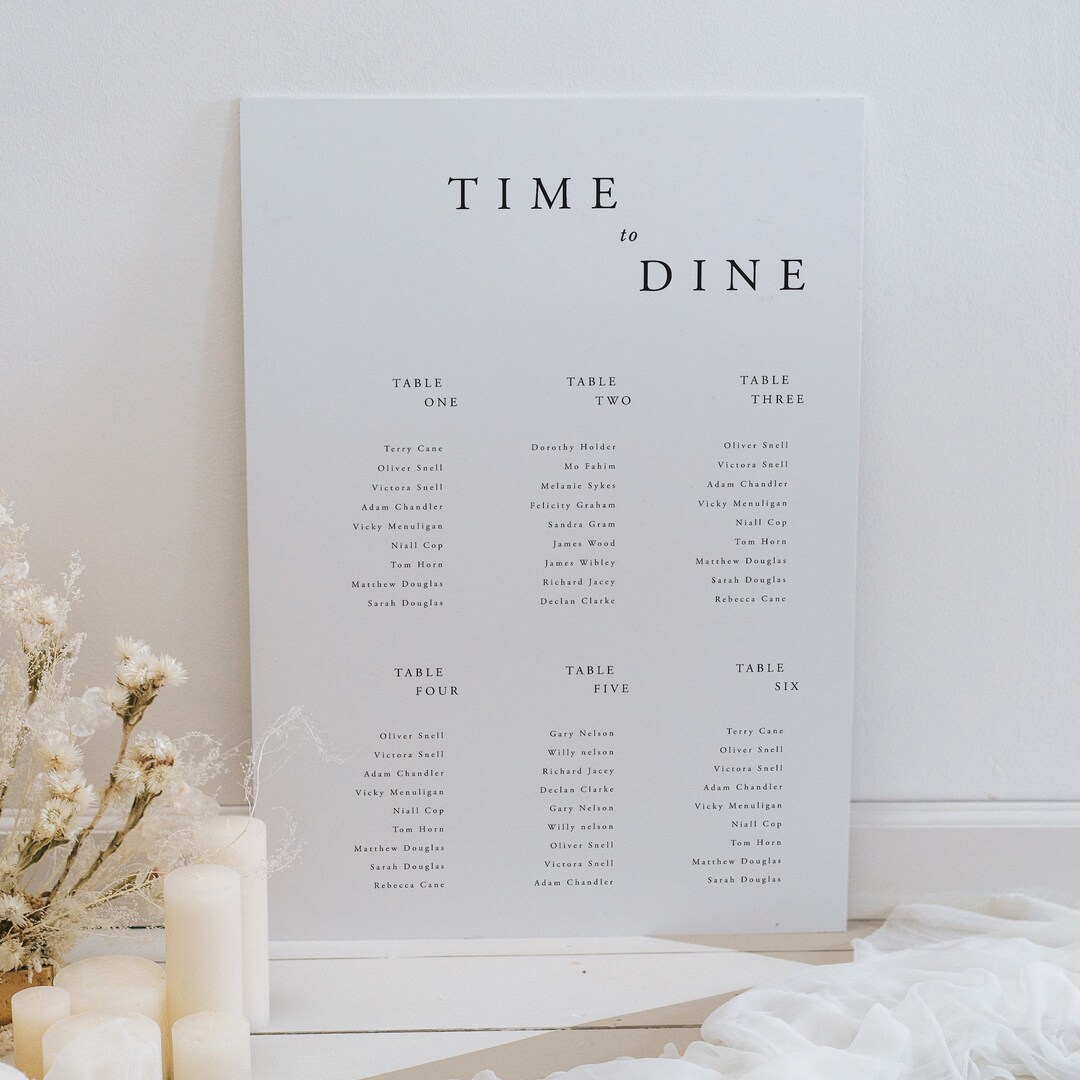 Table Plan Wedding - Seating Chart - Etsy