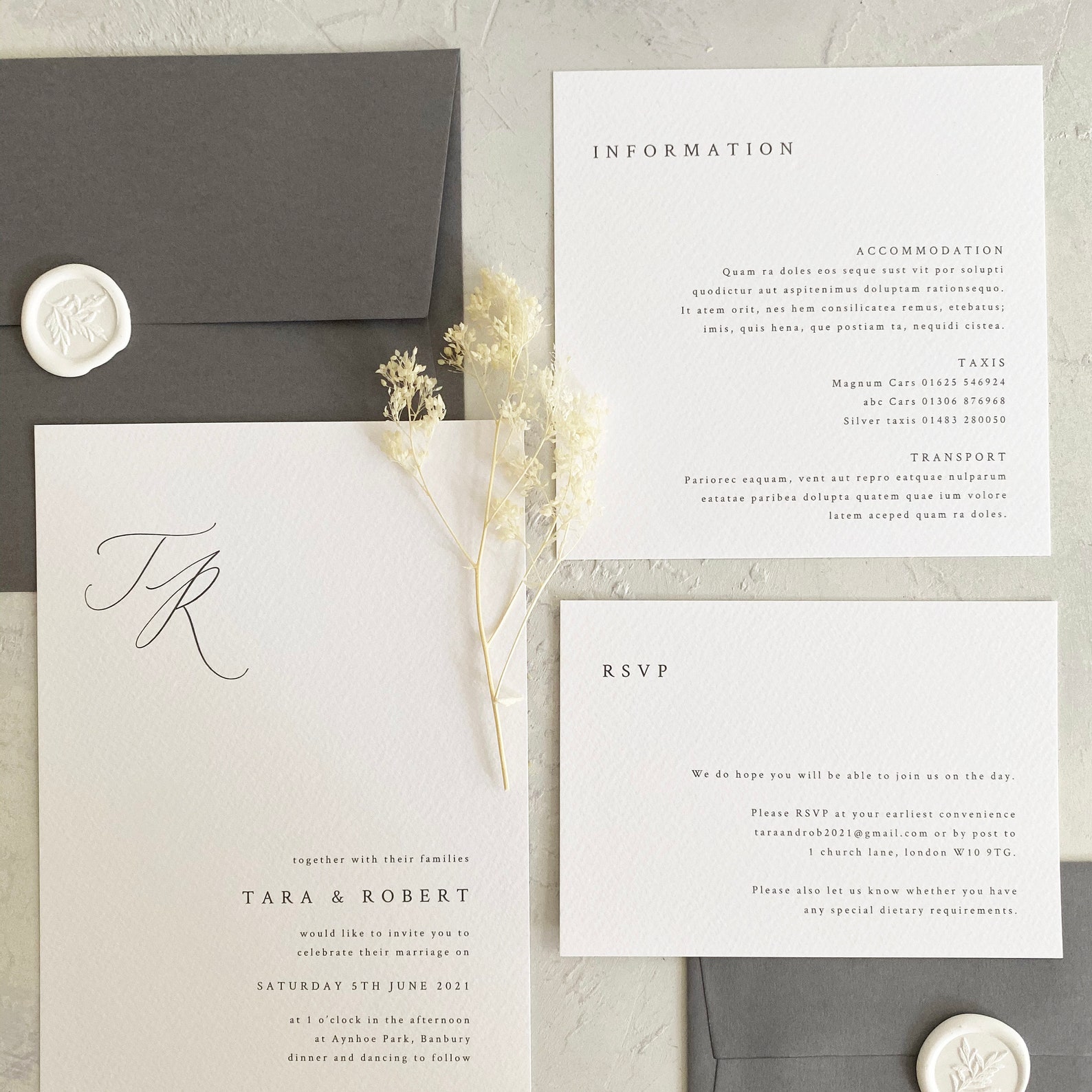 Simple wedding invites simple wedding invitation template | Etsy