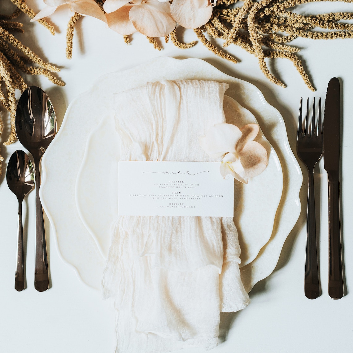 Wedding Menu Napkin Wrap Wedding Menu Napkin Folds Wedding - Etsy