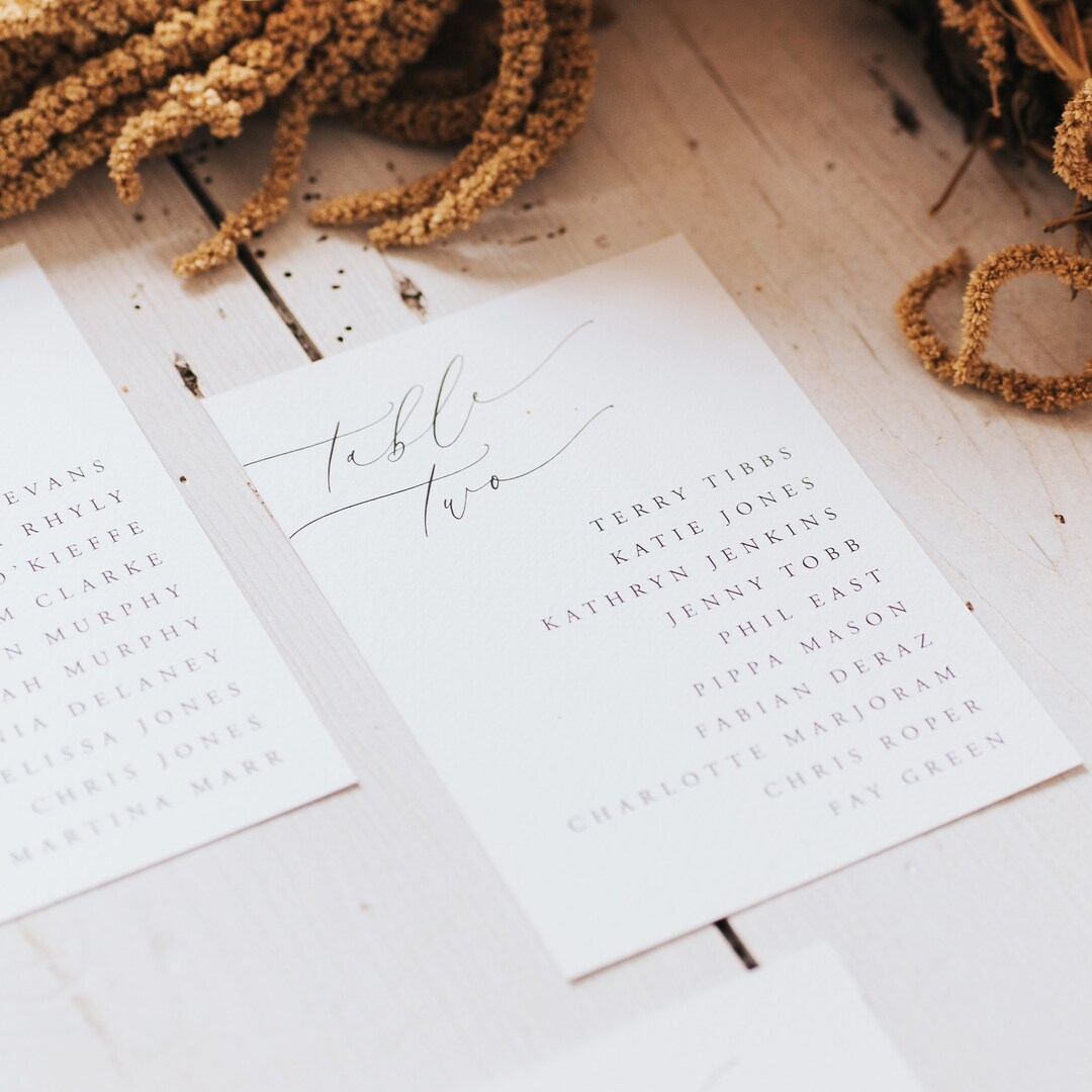 Seating Chart Ideas for Table Plan Cards Uk on Postcards - Etsy UK