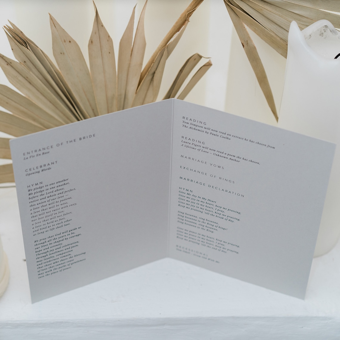 Order of Service Template Printed Order of Service Church - Etsy UK