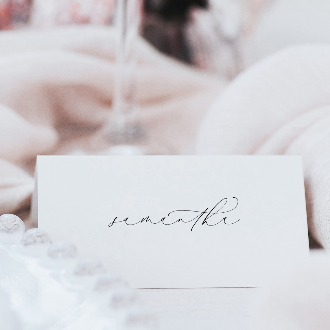 Printed Name Place Cards UK - Table Place Cards Template - Name Card ...