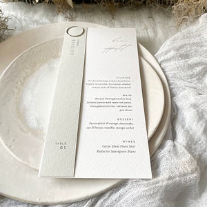 Personalised Menu With Name Card - Wedding Menu Cards - Etsy