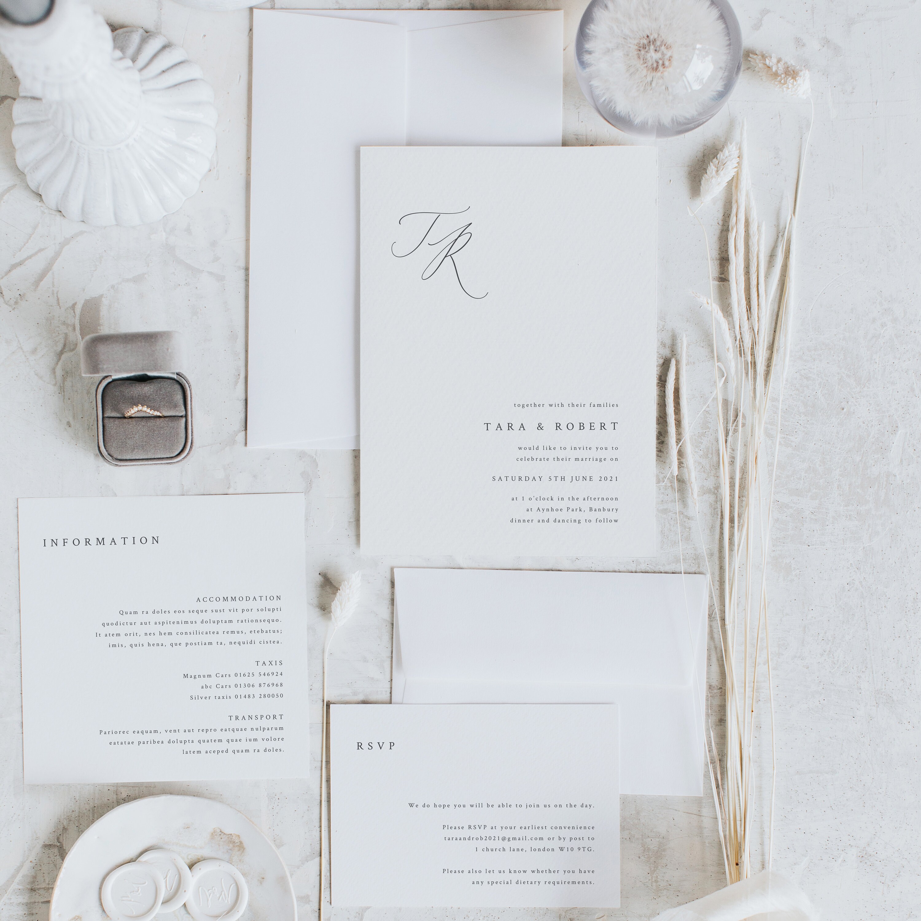 Simple wedding invites simple wedding invitation template | Etsy