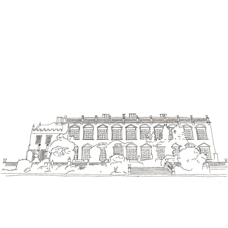 Wedding Venue Illustration | Sketch From Photo | Custom Drawing | 1st ...