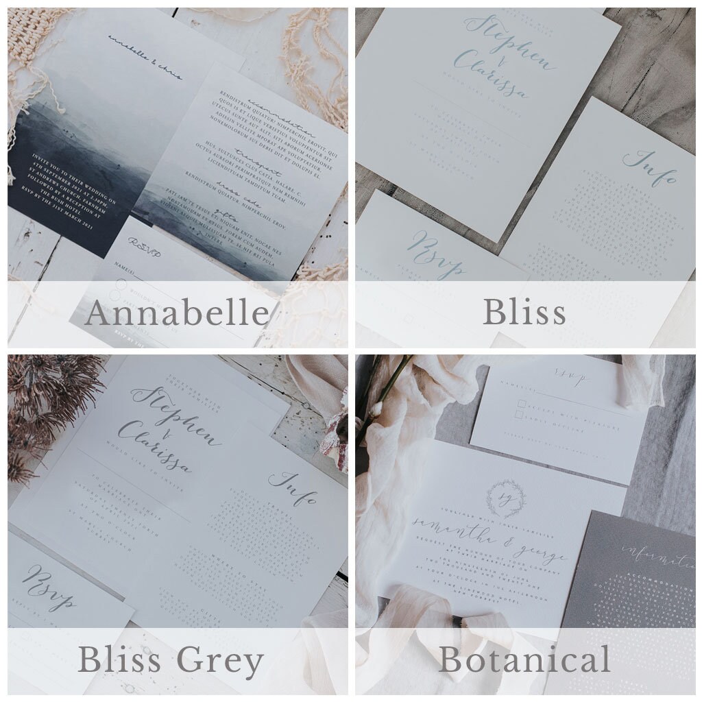 Sample Invitation RSVP & Information Cards With Envelopes | Etsy