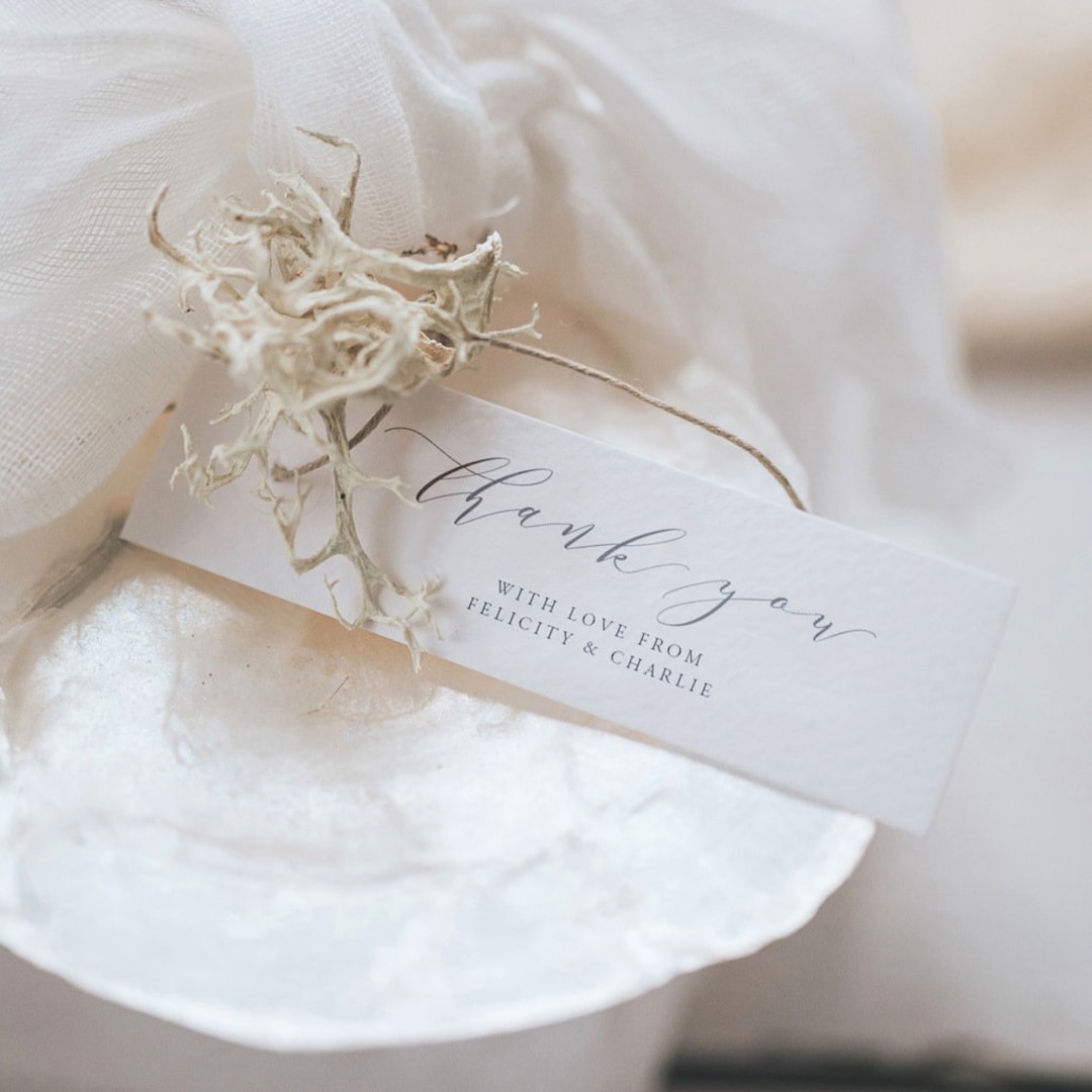 Gift Tag With Beautiful Calligraphy Script and Classic Fonts - Printed ...