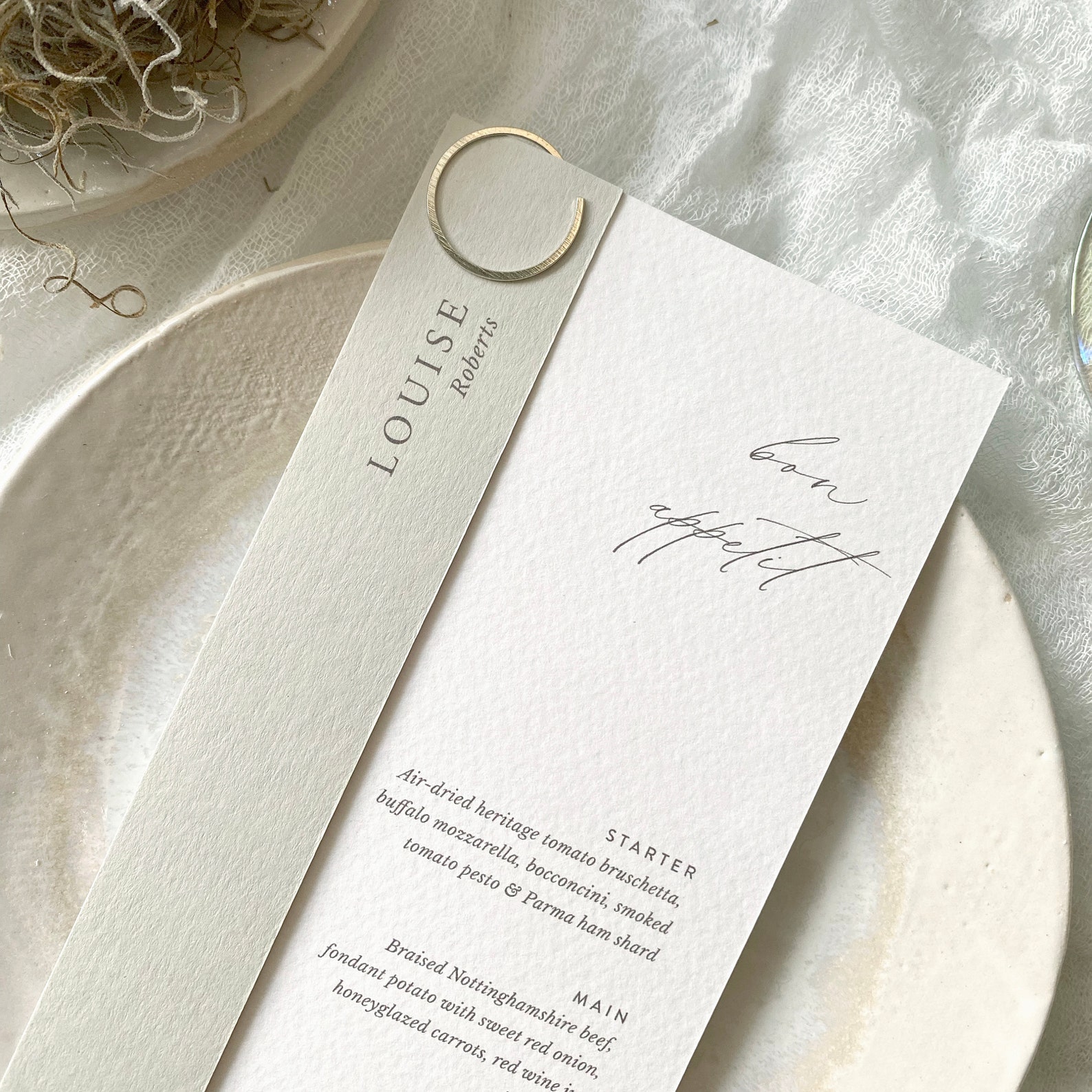 Personalised Menu With Name Card - Wedding Menu Cards - Etsy UK