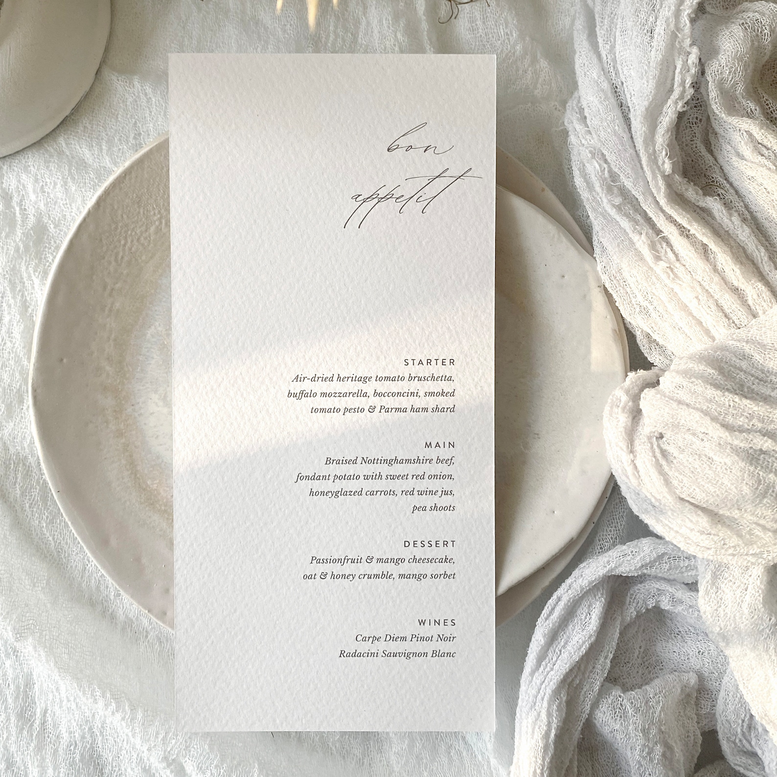 Wedding Menu Cards for Your Wedding Reception - Etsy