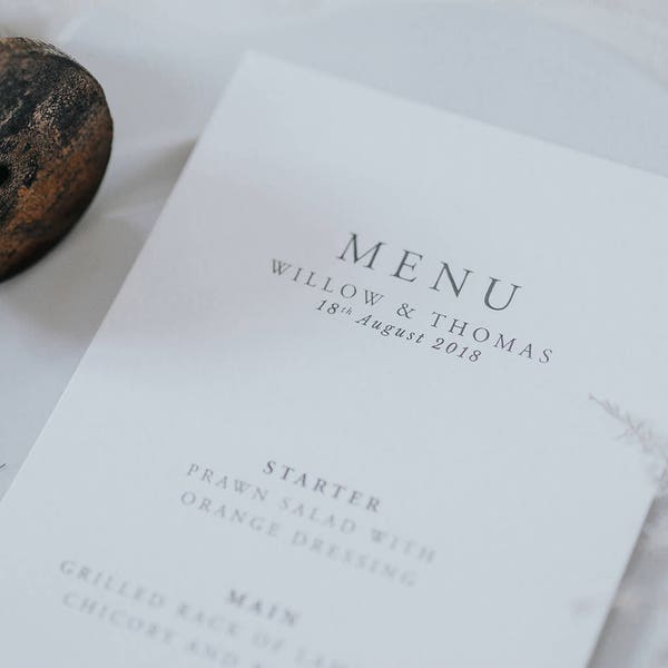 Menu Place Cards - Etsy