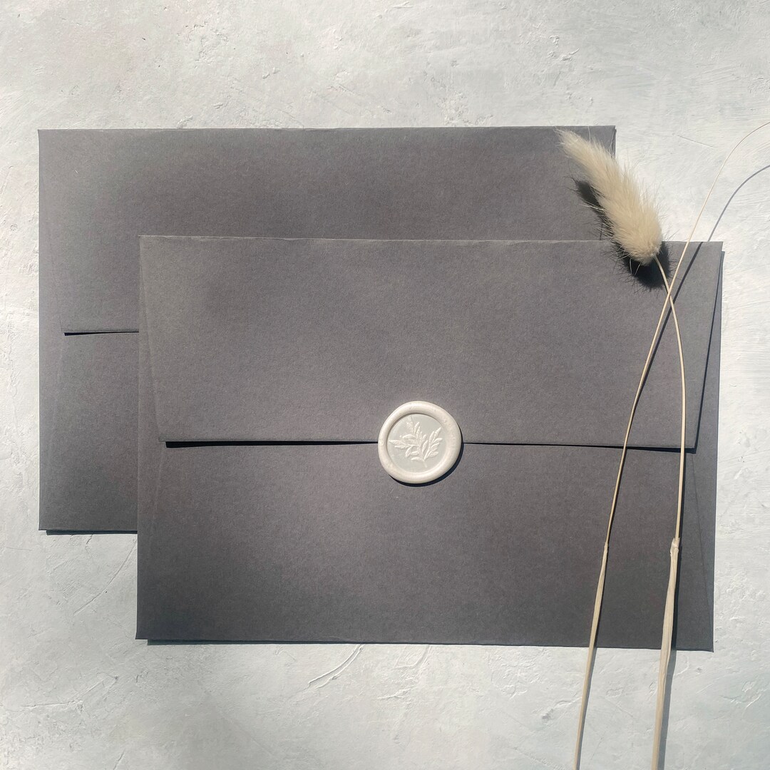 Dark Grey Envelopes | Grey Envelopes for Wedding Invites | Smoke C5 ...