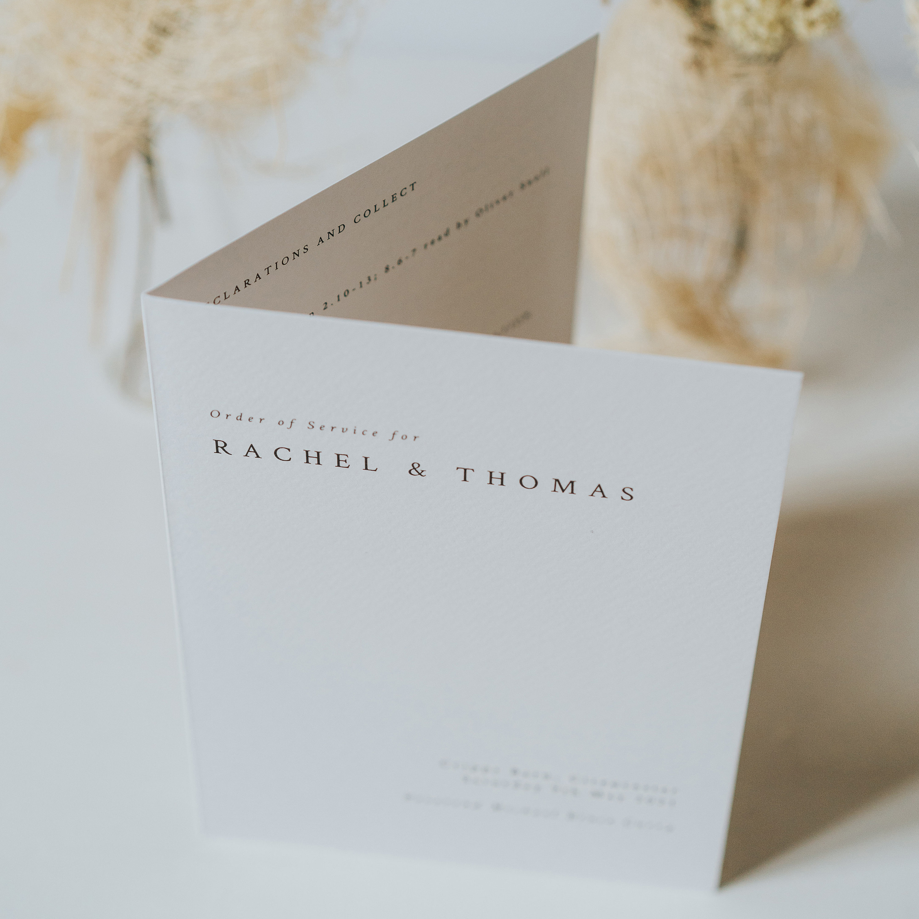Order of Service Template - Printed Order of Service - Church Wedding ...