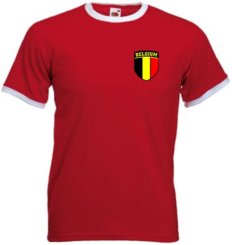 Belgium Belgian Belgique Belgien Retro Style Football Team T-shirt All ...
