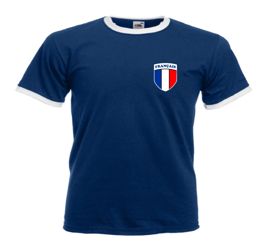 France French Francais Rugby Union / Football Shield Crest T-shirt All ...