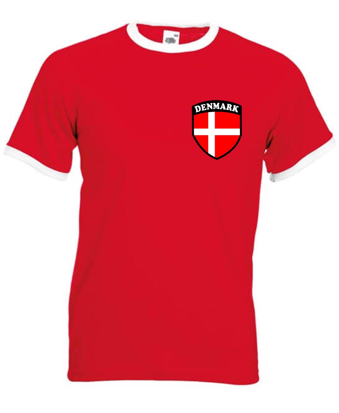 T Shirt Denmark Dane Danish Soccer Football Shield Crest T-shirt Unisex ...
