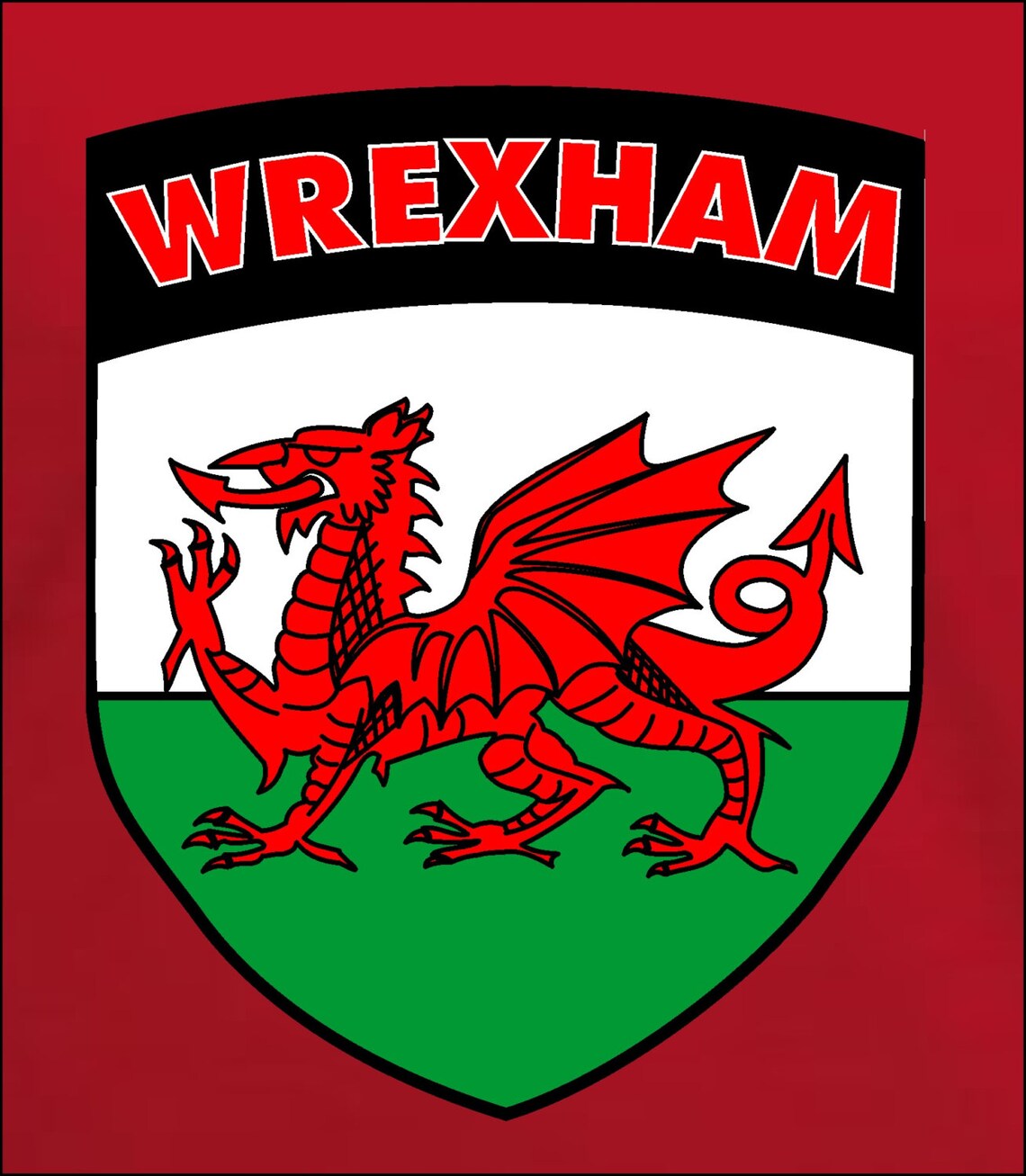 Wrexham FC Football Club Retro Style Red Football Soccer T-shirt - All ...