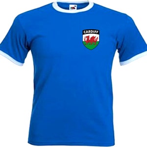 Cardiff City FC Football Club Retro Style Football Soccer T-shirt All ...
