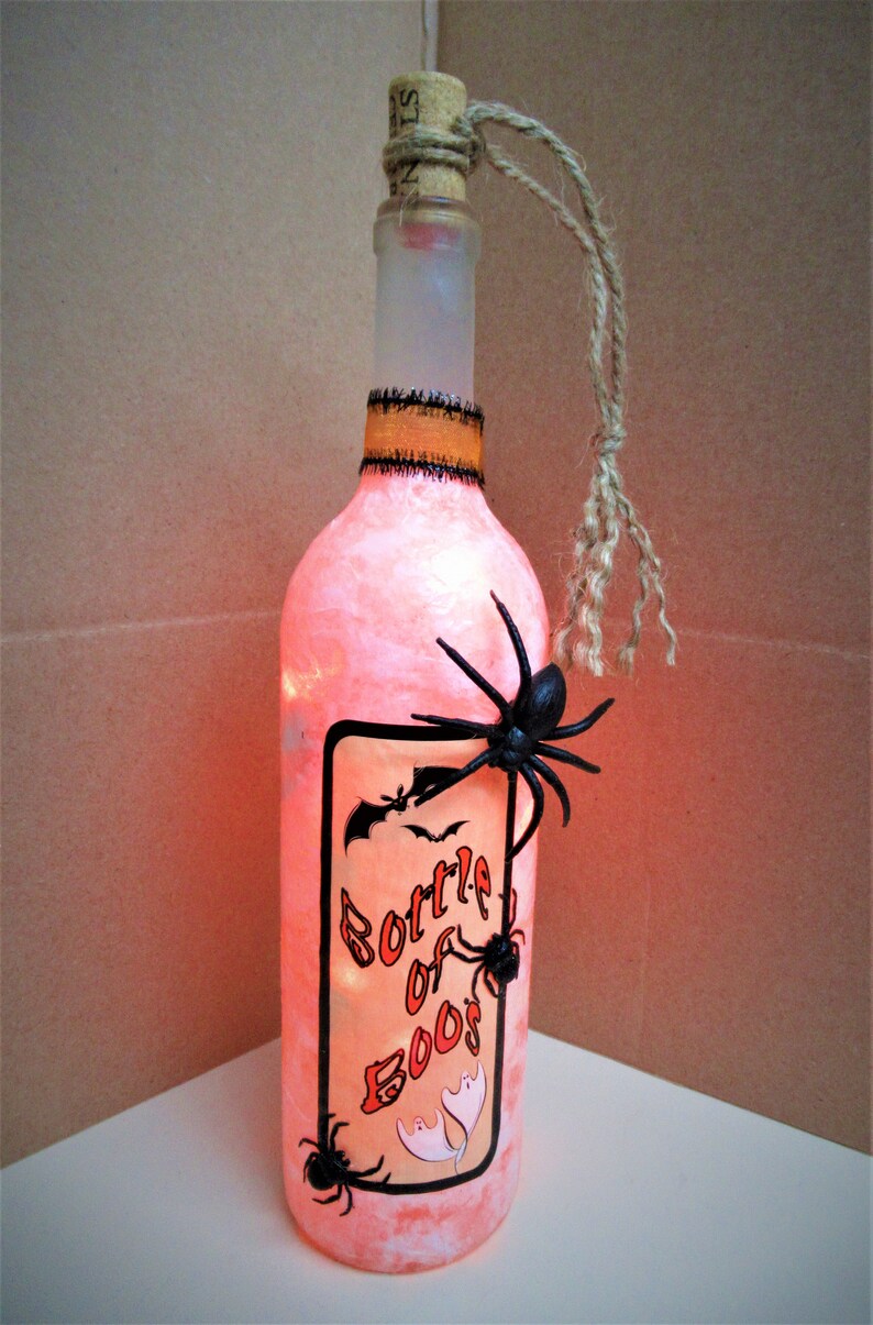 Bottle of Boos Halloween Bottle Light | Etsy