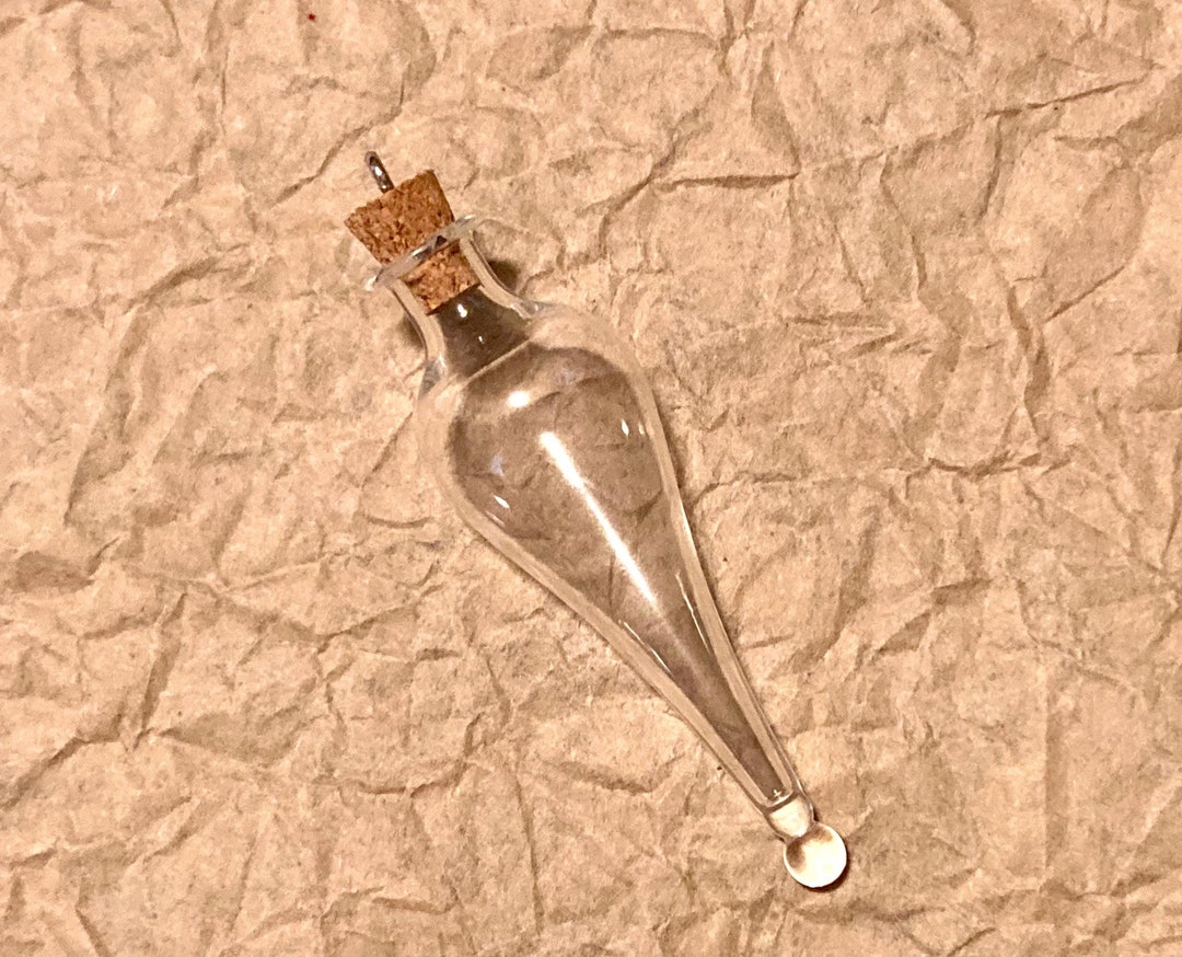 EMPTY Ampoule Vial Amphora Style Liquid Luck Glass Bottle Pendant Hand ...
