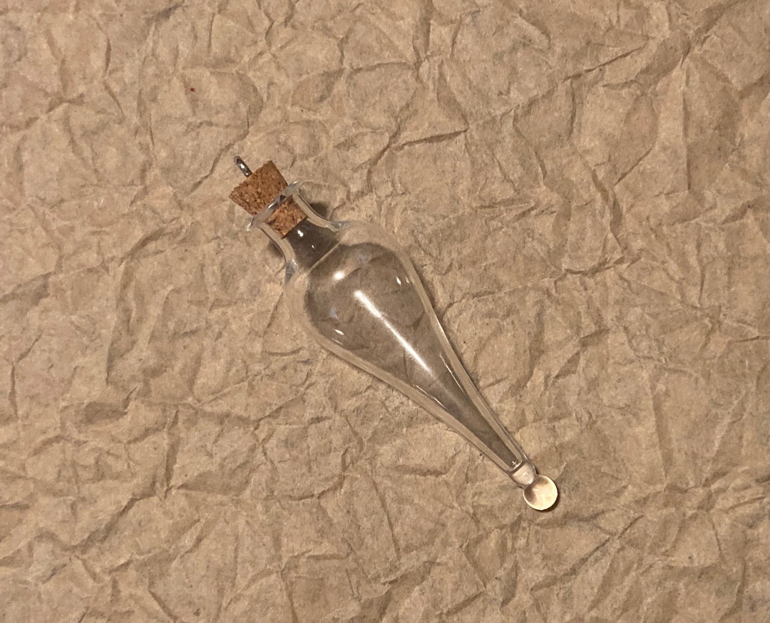 EMPTY Ampoule Vial Amphora Style Liquid Luck Glass Bottle Pendant Hand ...