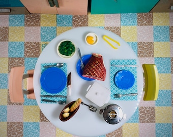 Barbie Dream Kitchen | Deluxe Reading Corp | Full Set Table, Chairs ...