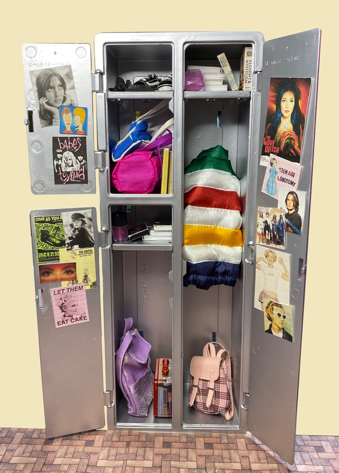 1:6 Printable Vintage 90s Y2K Locker Ephemera for Your Dollhouse ...