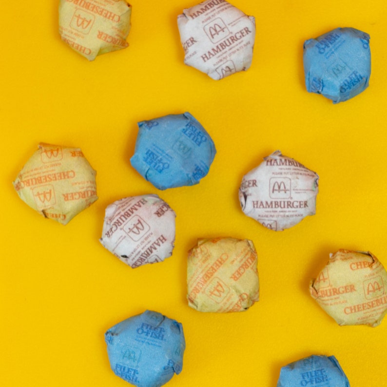 Miniature Vintage Fast Food Printable: Dollhouse Burger Set (digital ...