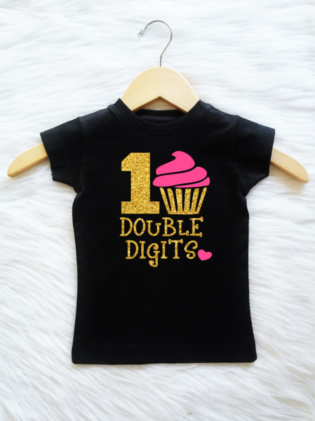 CUSTOMIZABLE Colors Double Digits Girls 10th Birthday Shirt Tenth ...