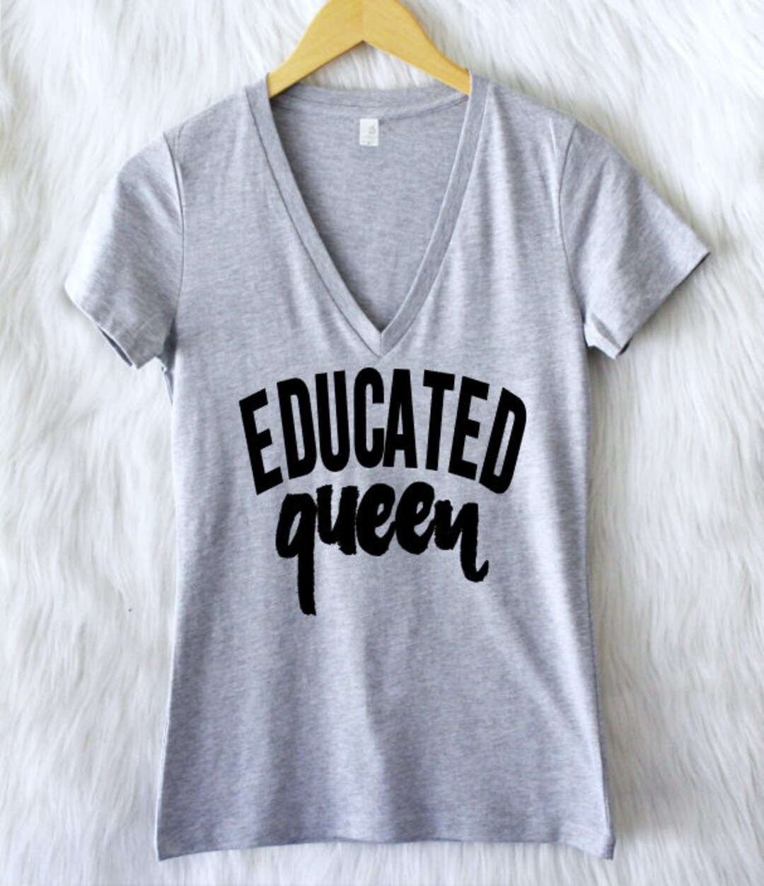 ALL SIZES Customizable Colors Educated Queen Grad Graduation Shirt Gift ...