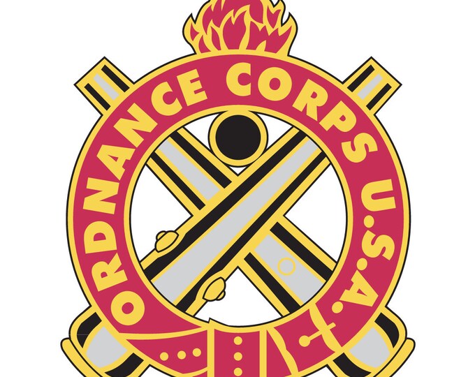 US Army Ordnance Corps Insignia Full Color Decal Sticker | Etsy