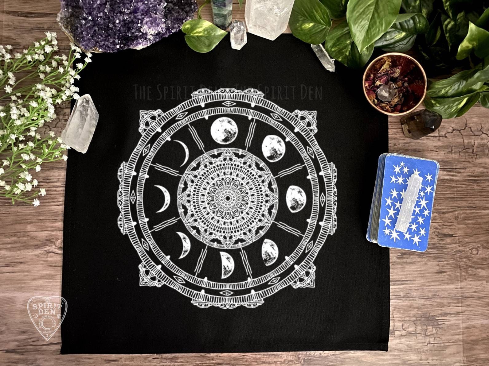 Moon Phases Compass Altar Cloth Tarot Cloth Divination Tool | Etsy Canada