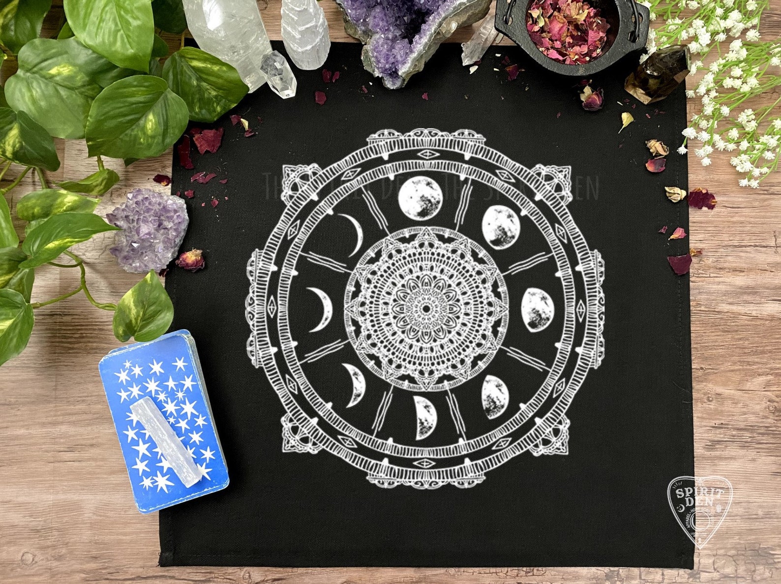 Moon Phases Compass Altar Cloth Tarot Cloth Divination Tool | Etsy Canada