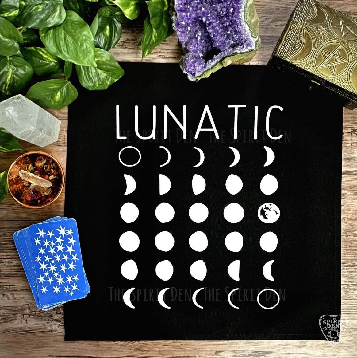 Lunatic Moon Phases Altar Cloth Tarot Cloth Moon Cloth | Etsy