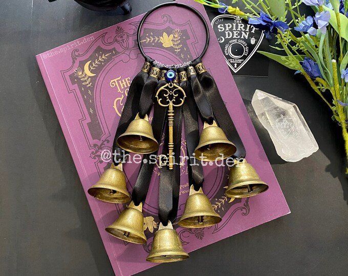 Witch Bells With Key Evil Eye Protection Bells Door Charm Witches Bells ...