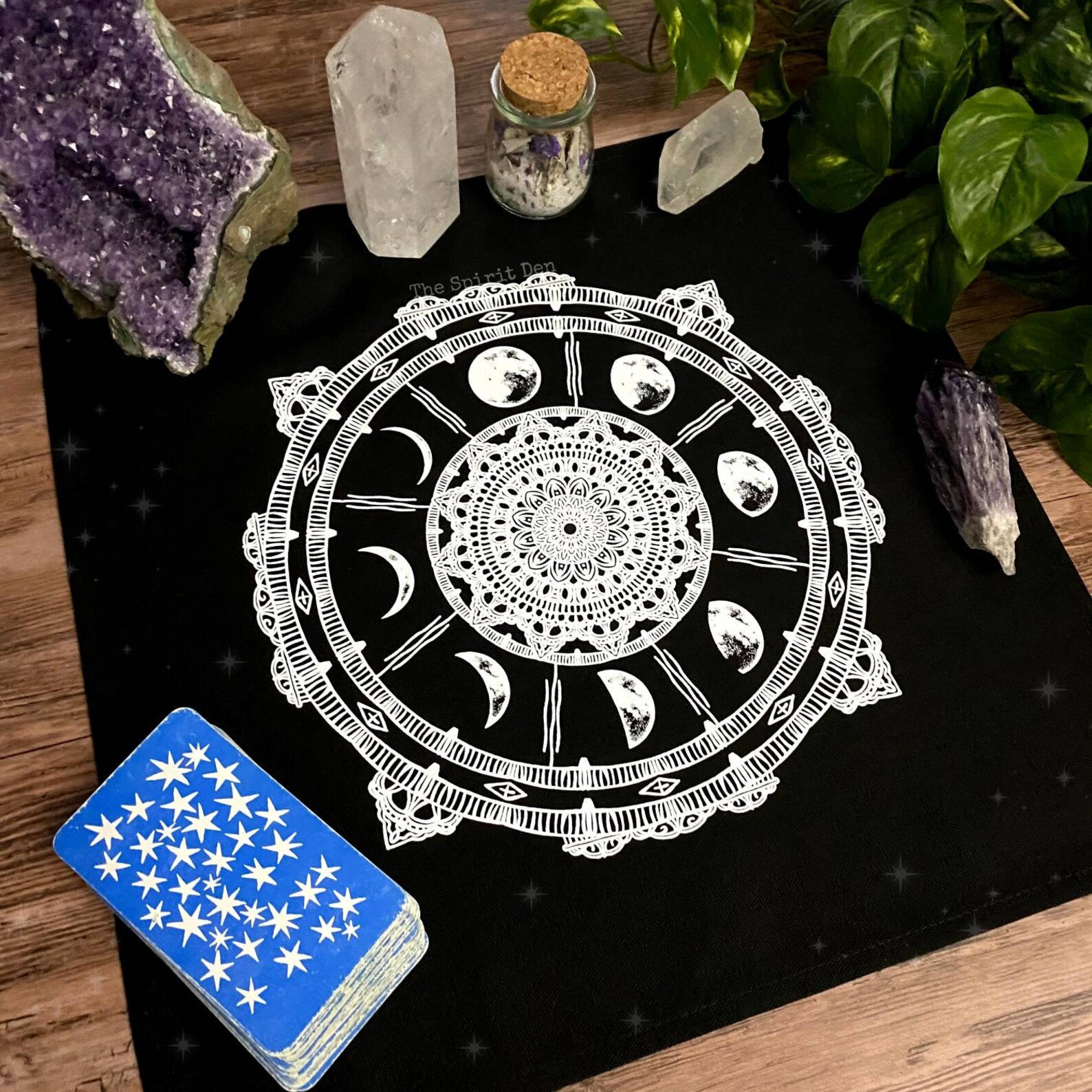 Moon Phases Compass Altar Cloth Tarot Cloth Divination Tool | Etsy Canada