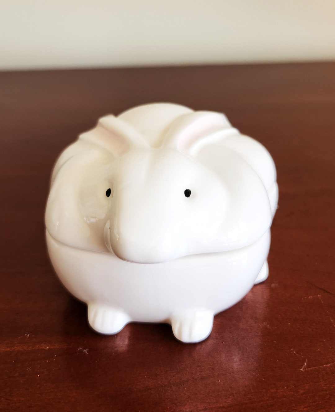 Vintage Porcelain Bunny Rabbit Trinket Box, Easter Gift, Marked on ...