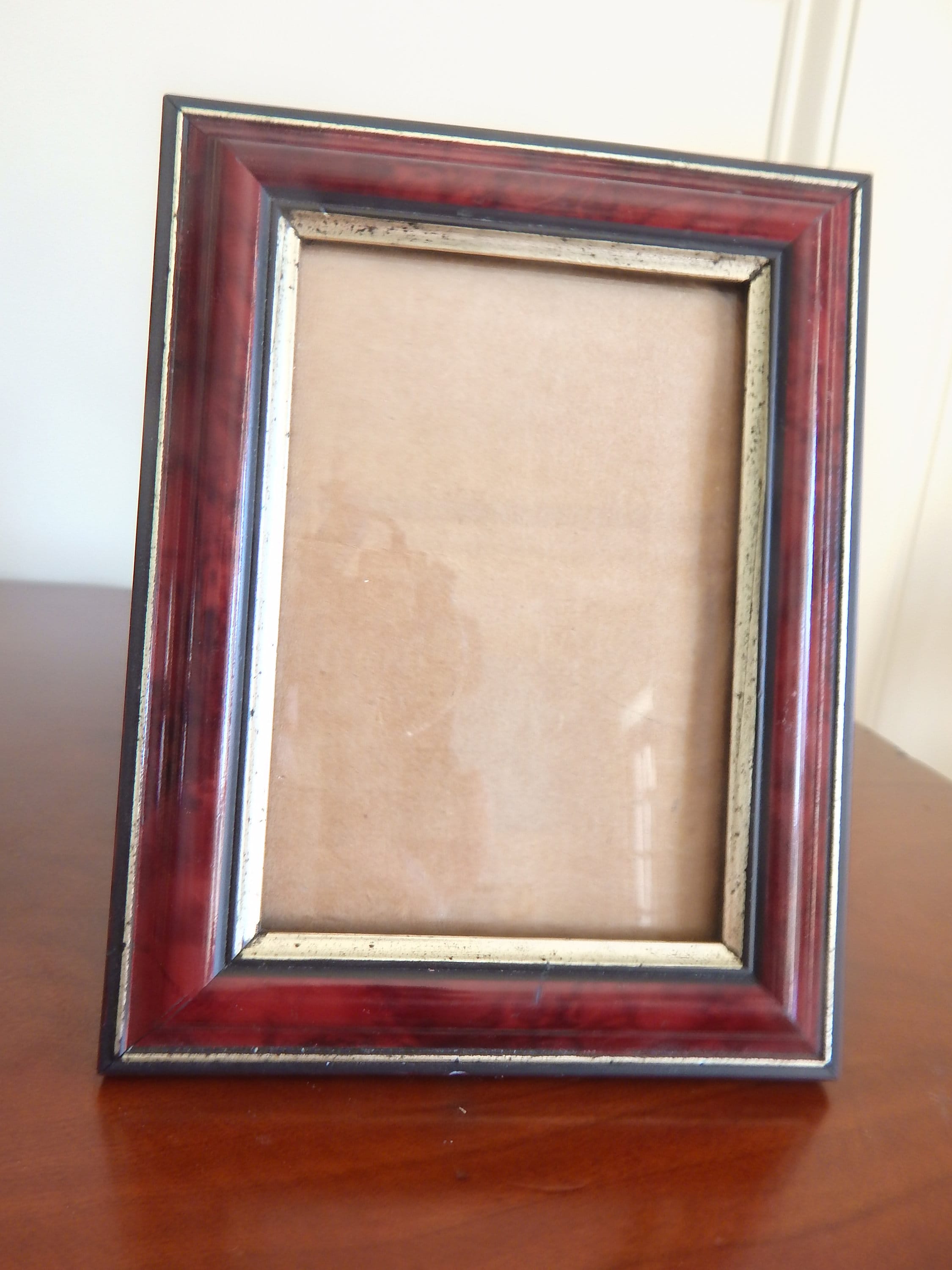 2 Faux Wood Picture Frames: Walnut & Cherry, 3.5x5 Tabletop Display - Etsy