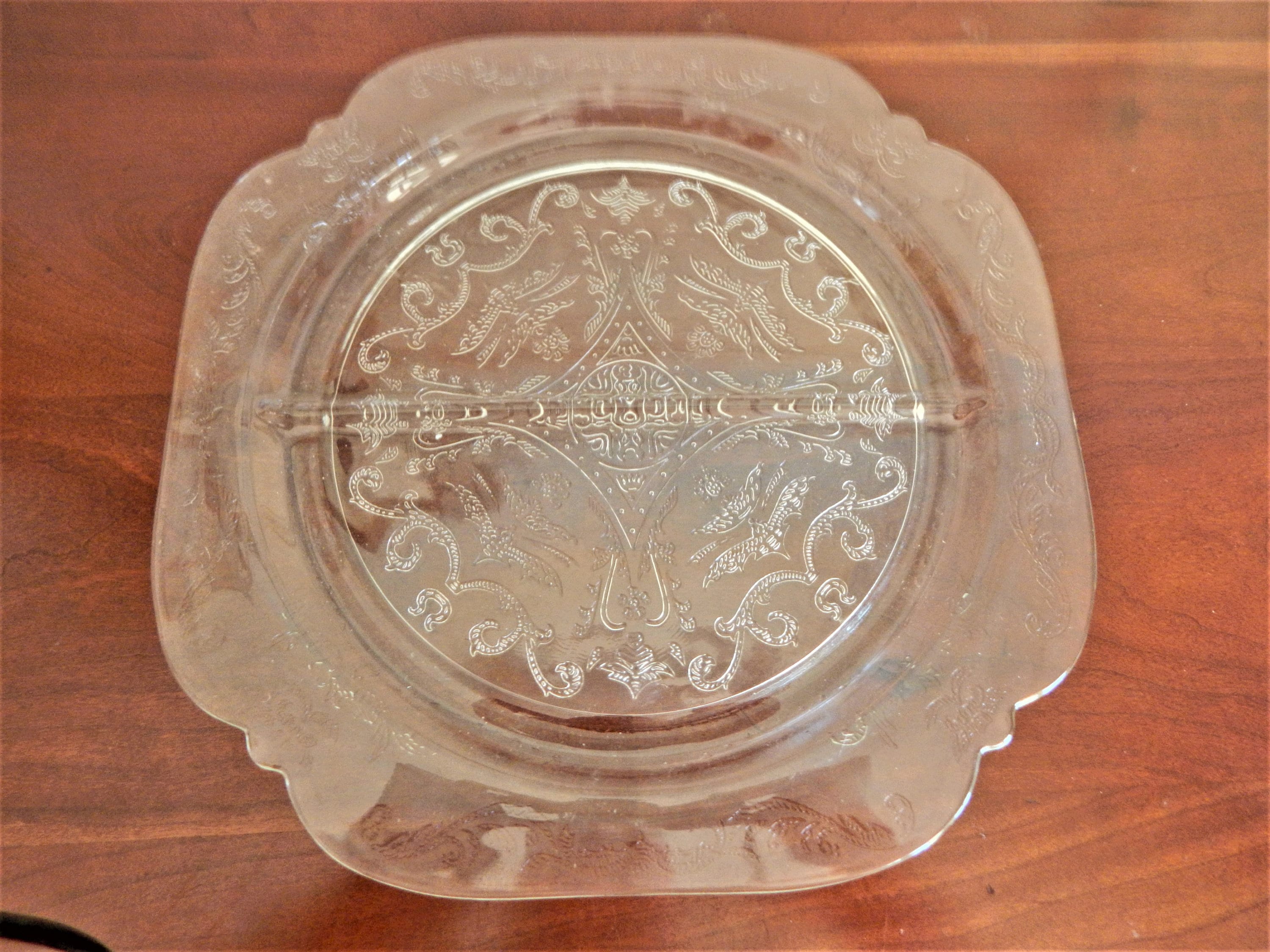 Vintage 49 Piece Set Depression Glass Madrid Pattern