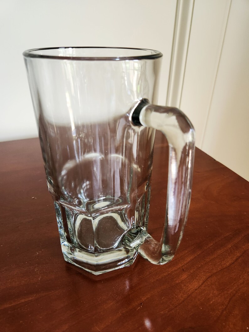 Extra Large Pair Beer Mugs/steins, Libbey 1 Litre Size, Clear Heavy ...