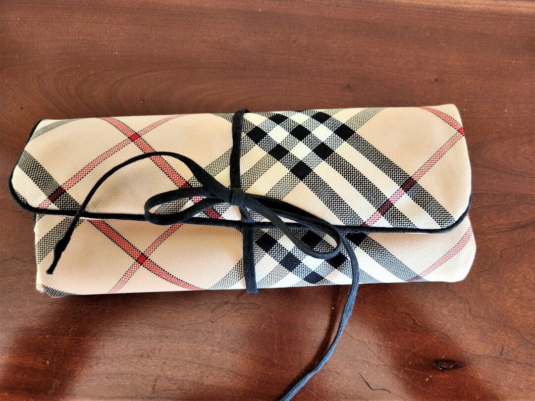 Jewelry Roll in Burberry Like Cover Travel Jewelry Case Roll - Etsy