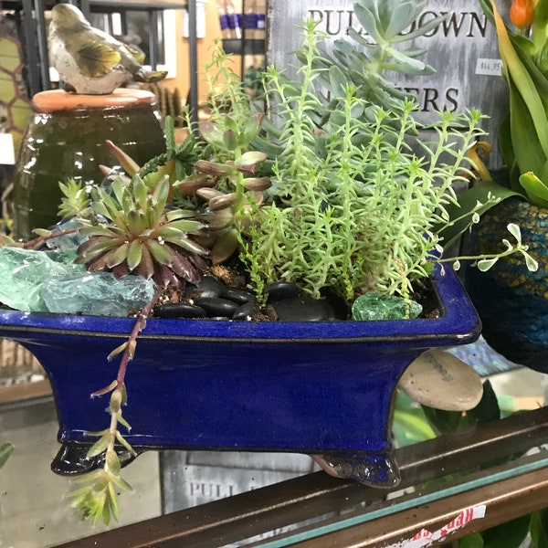 Blue Flower Pot - Etsy