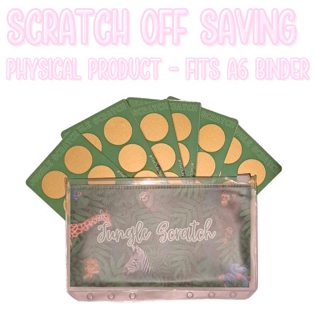 Scratch off Savings Jungle Challenge for Cash Stuffing Binder Scratch ...