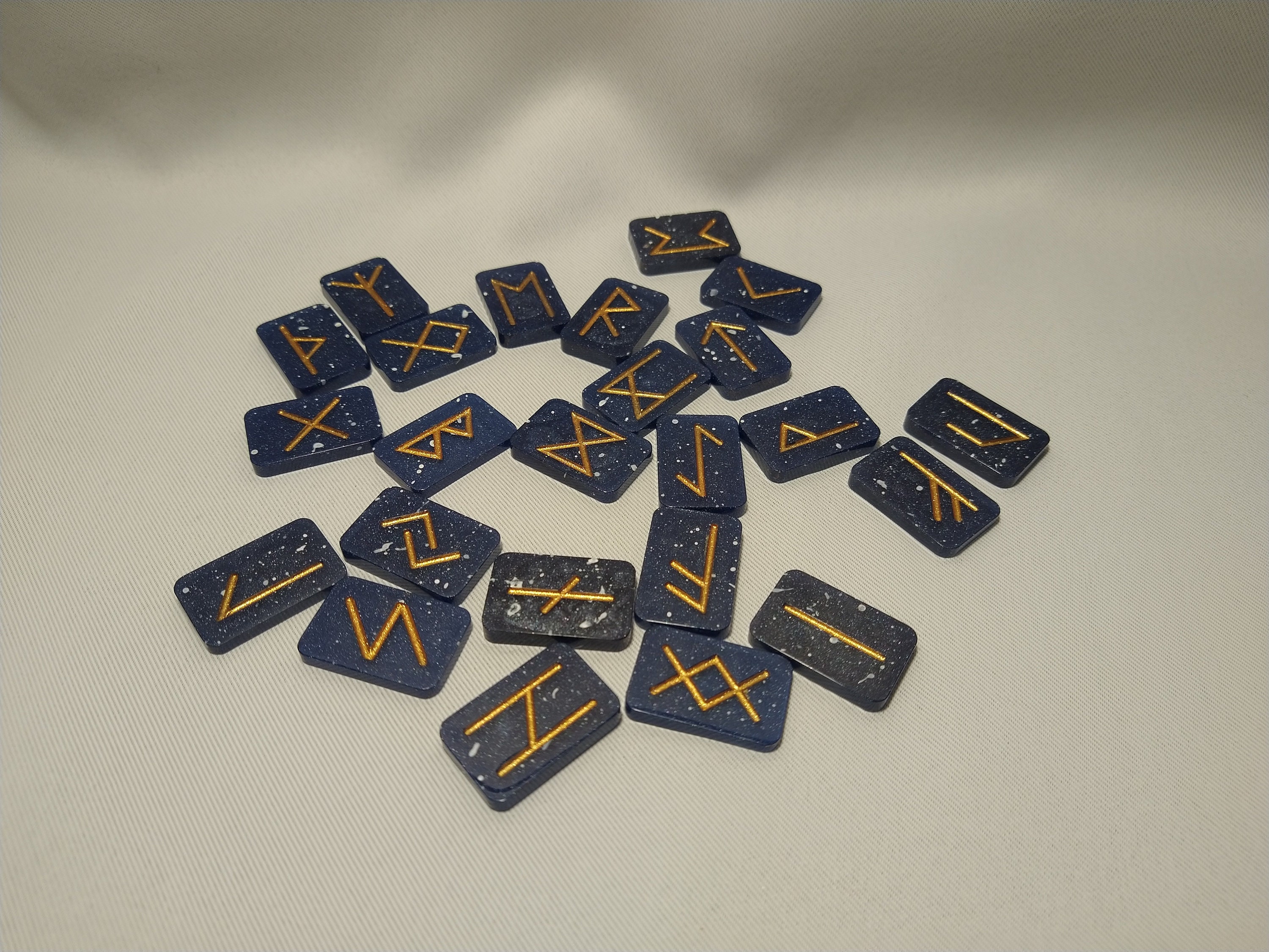 Galaxy Full Rune Set Blue, Green, Pink, Purple With Gold Symbols - Etsy