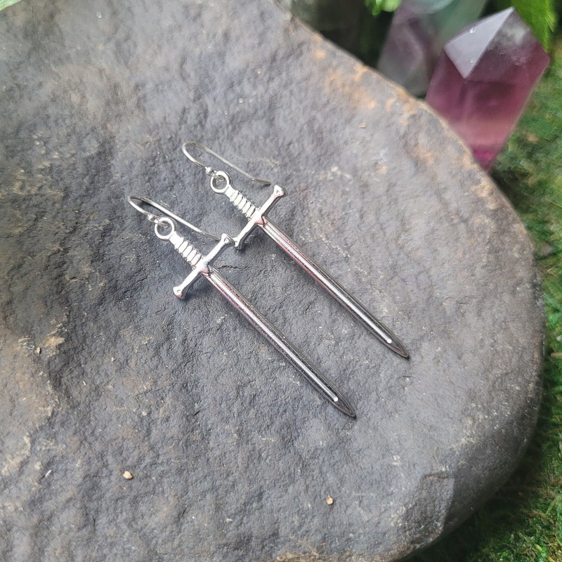 Sword Earrings - Etsy