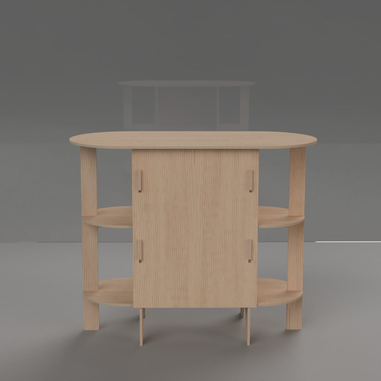Flat Packed Birch Plywood Kiosk Counter: Rounded End Retail Display - Etsy