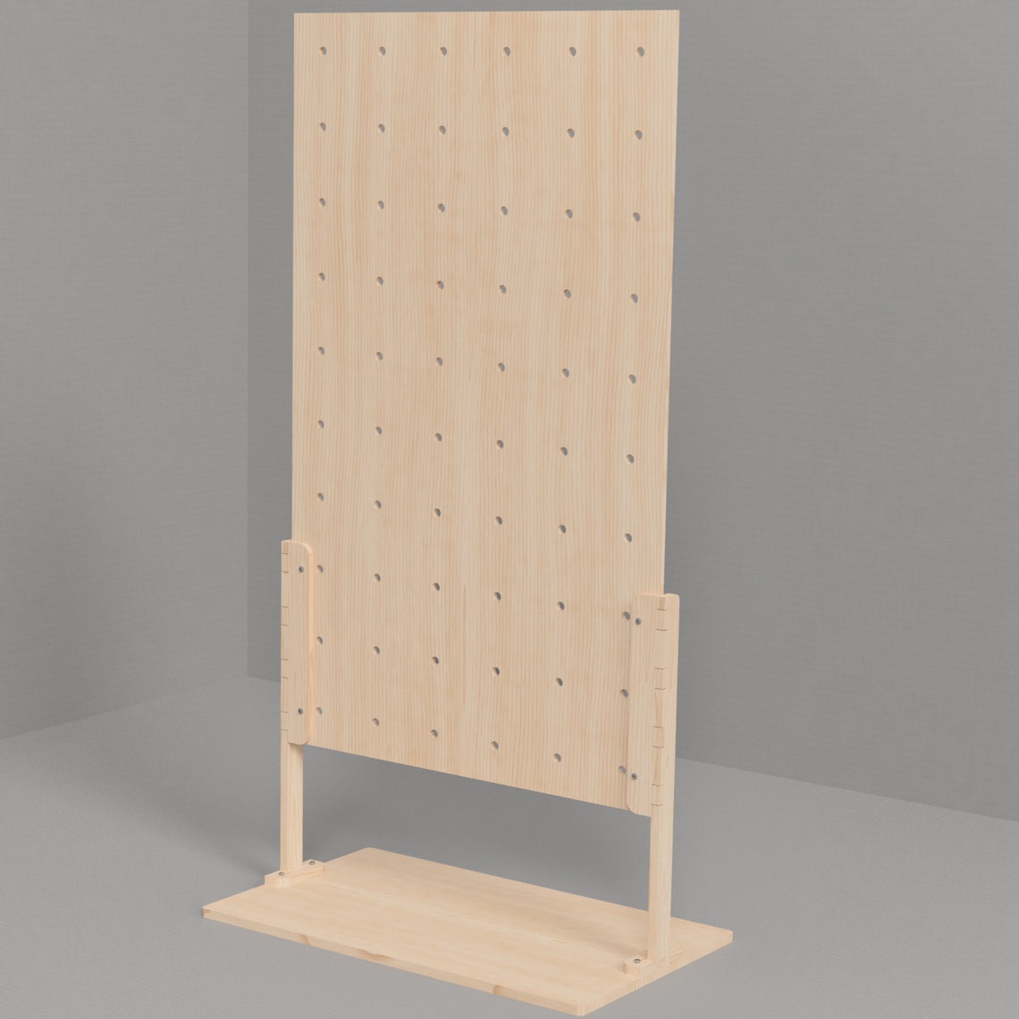 Modern Pegboard Display Stand, Portable Wood Retail Rack for Craft ...
