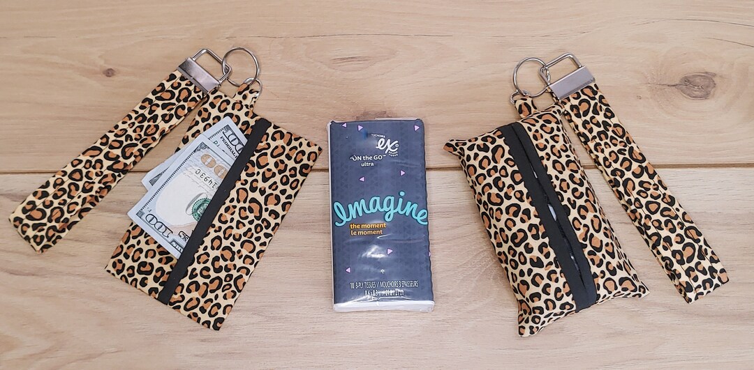 Key Fob Keychain/pocket Tissue Pouch/wristlet Animal Print - Etsy