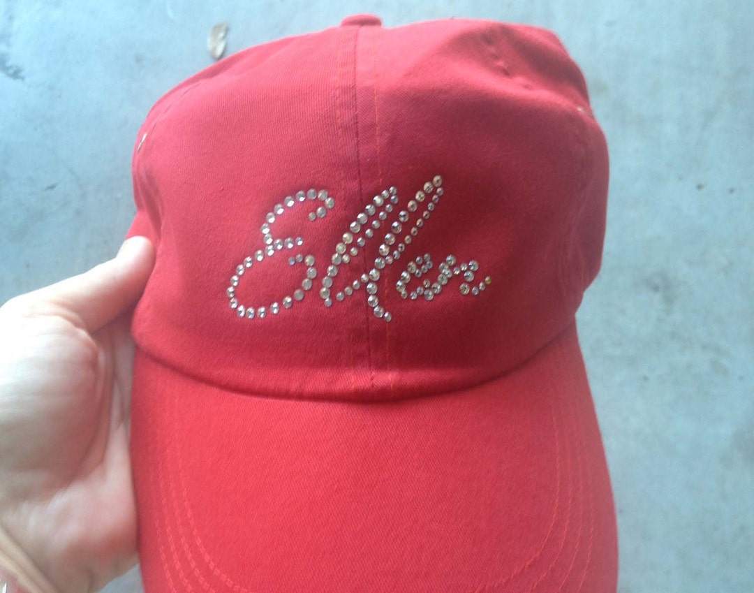 Free Shipping Custom Name or Word Hat in Sparkly Rhinestone Crystals ...