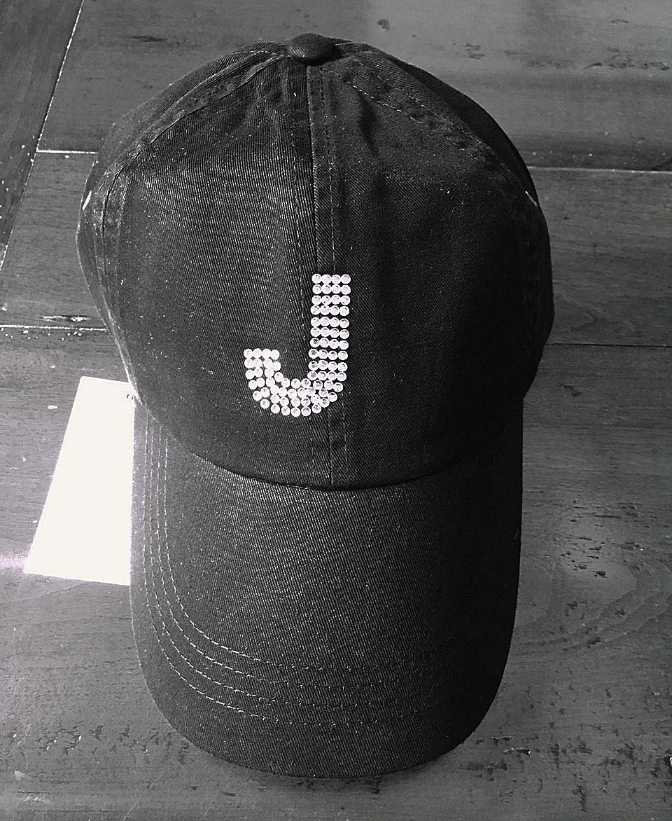 Letter Hat Filled in With Clear Crystal Sparkly Rhinestones - Etsy