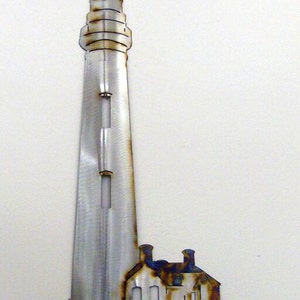 Lighthouse Metal Art Wall Sculpture in Stainless Steel - Etsy